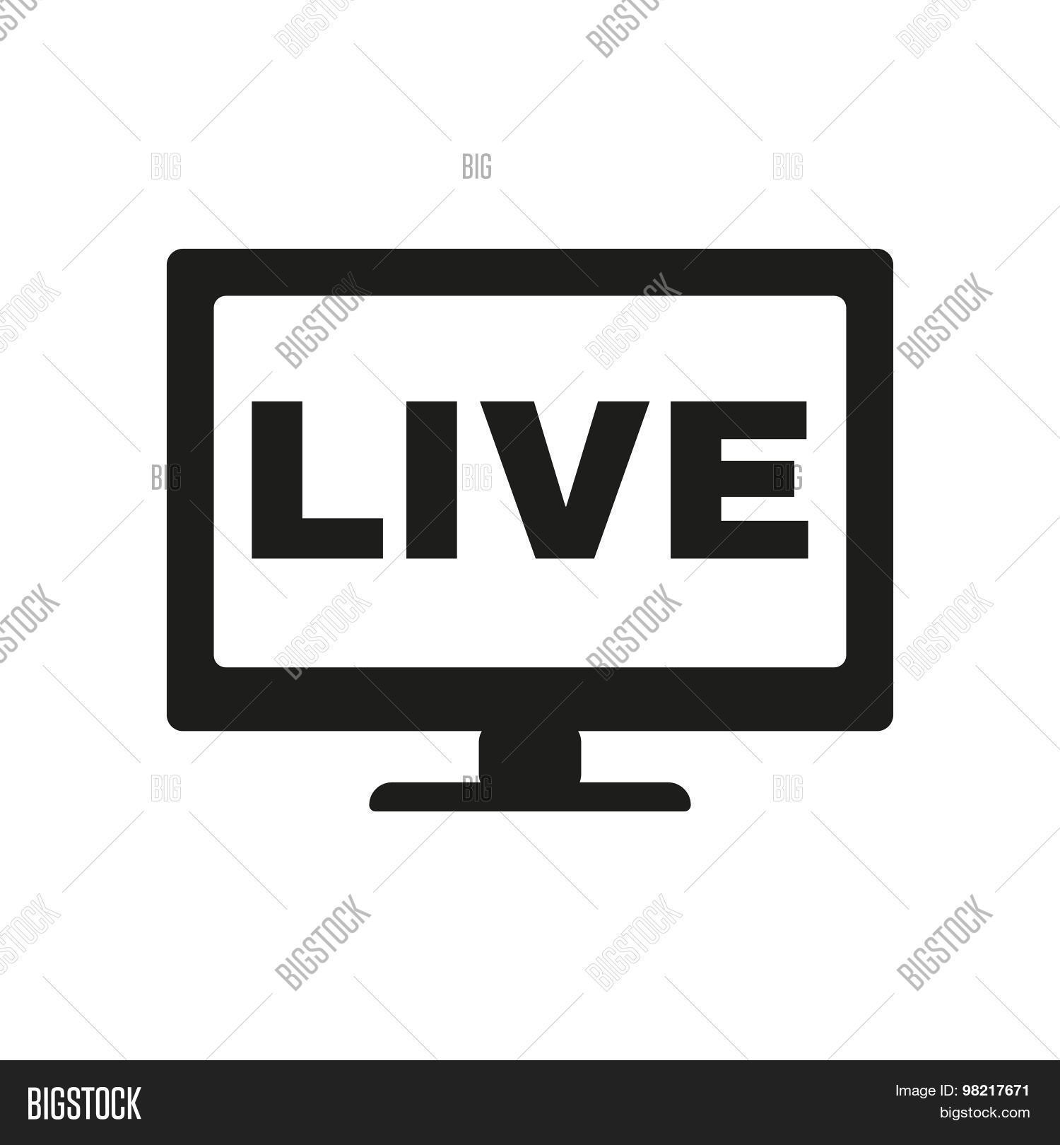 Live Tv Icon. Vector & Photo (Free Trial) | Bigstock