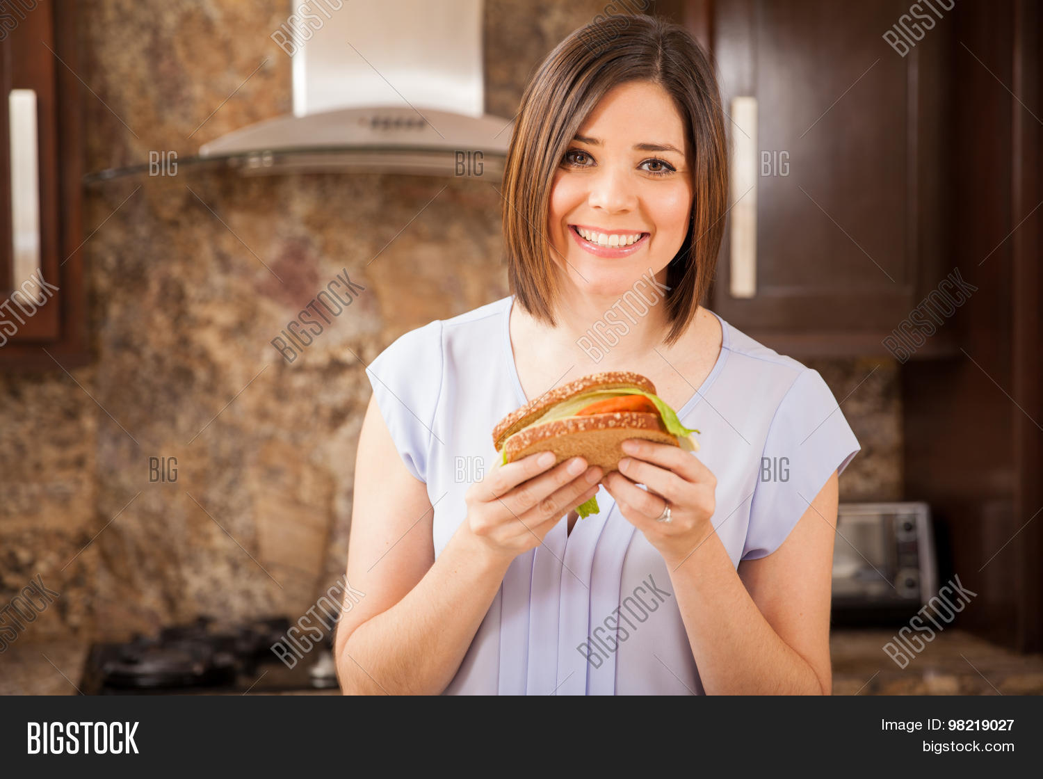 Happy Girl Eating Image & Photo (Free Trial) | Bigstock