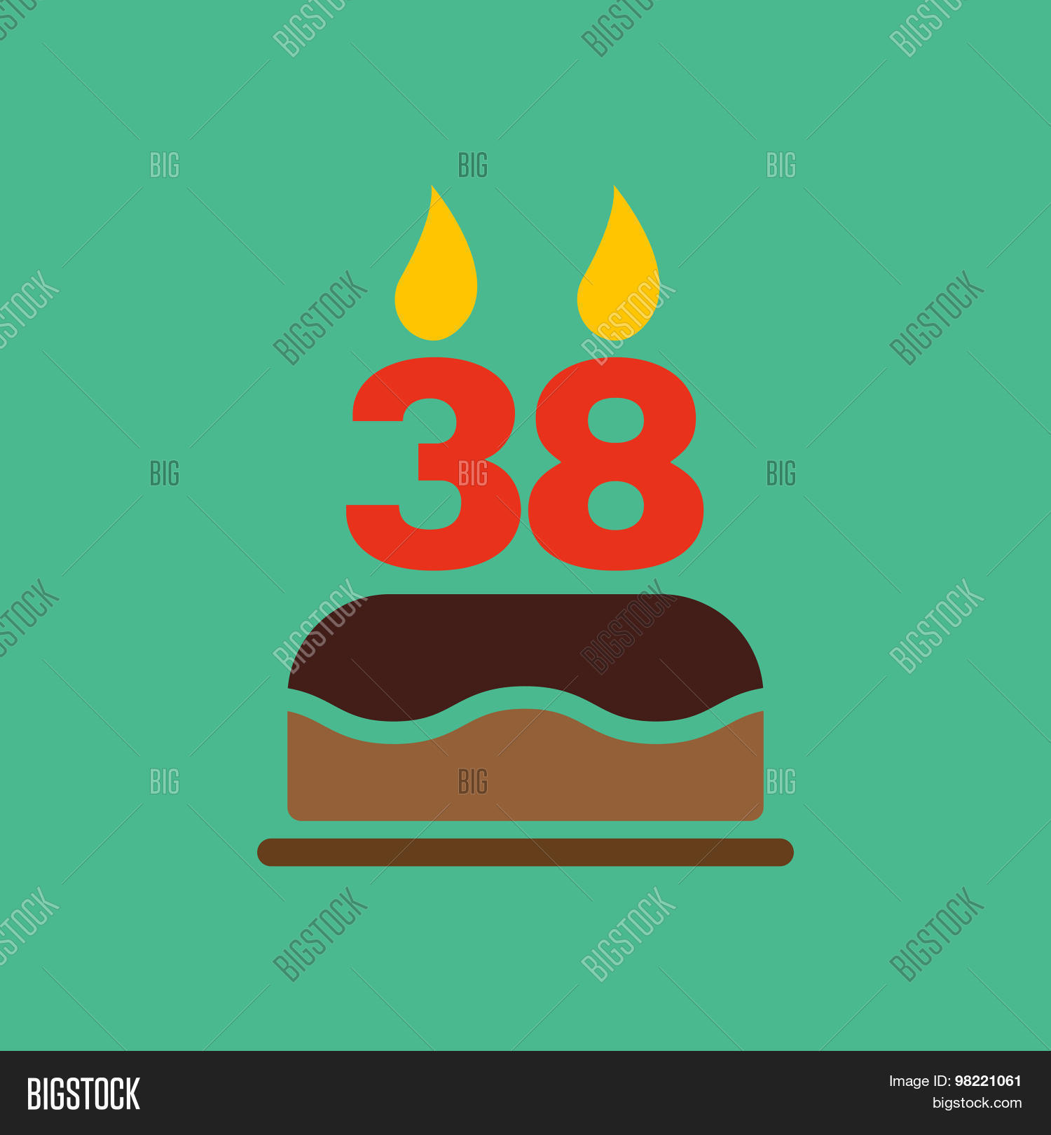 Birthday Cake Candles Vector & Photo (Free Trial) | Bigstock