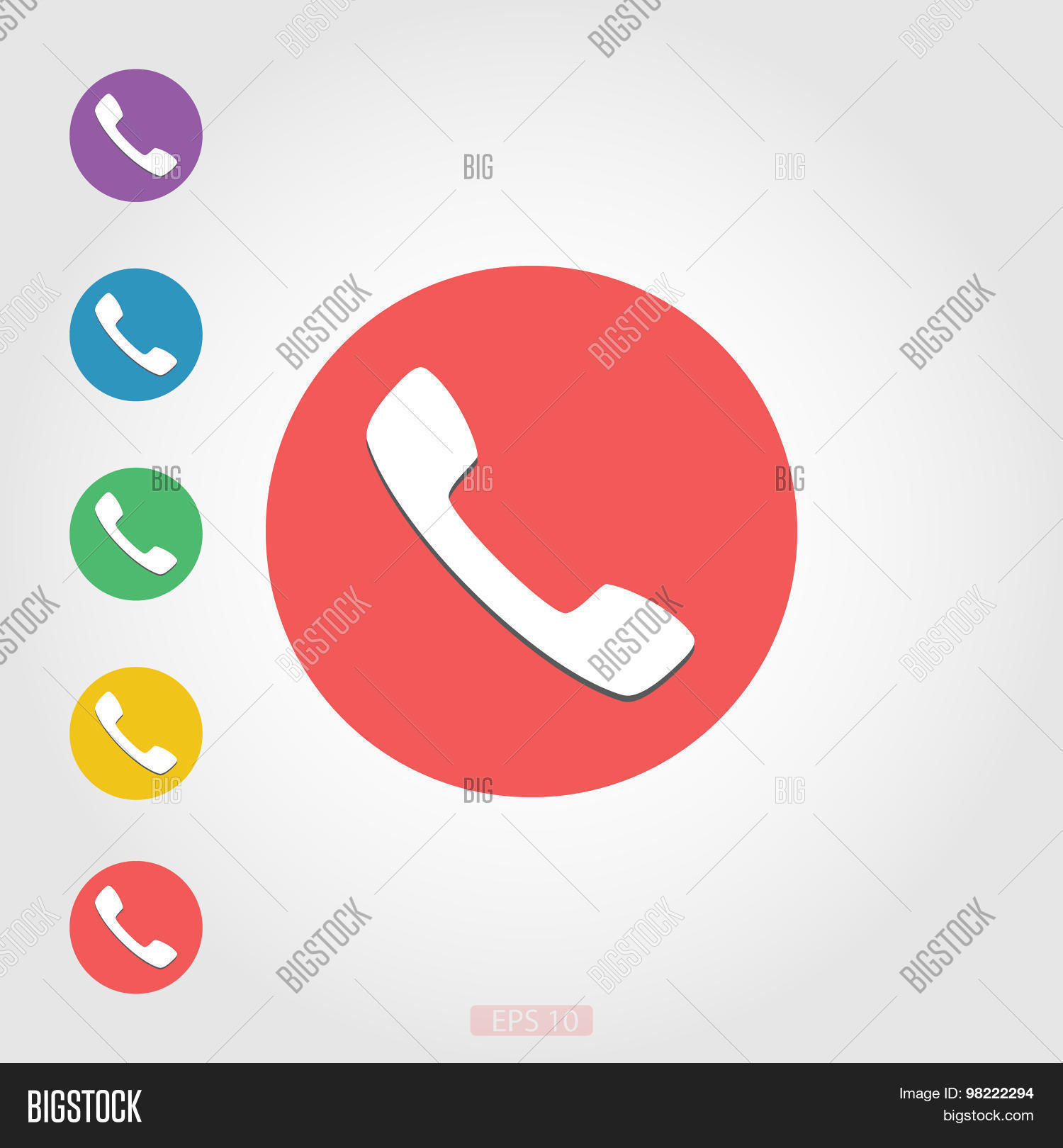 Simple Telephone Sign Vector & Photo (Free Trial) | Bigstock