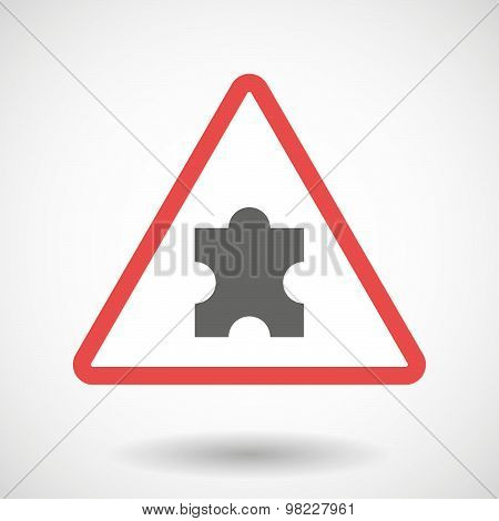 Warning Signal Puzzle Vector & Photo (Free Trial) | Bigstock