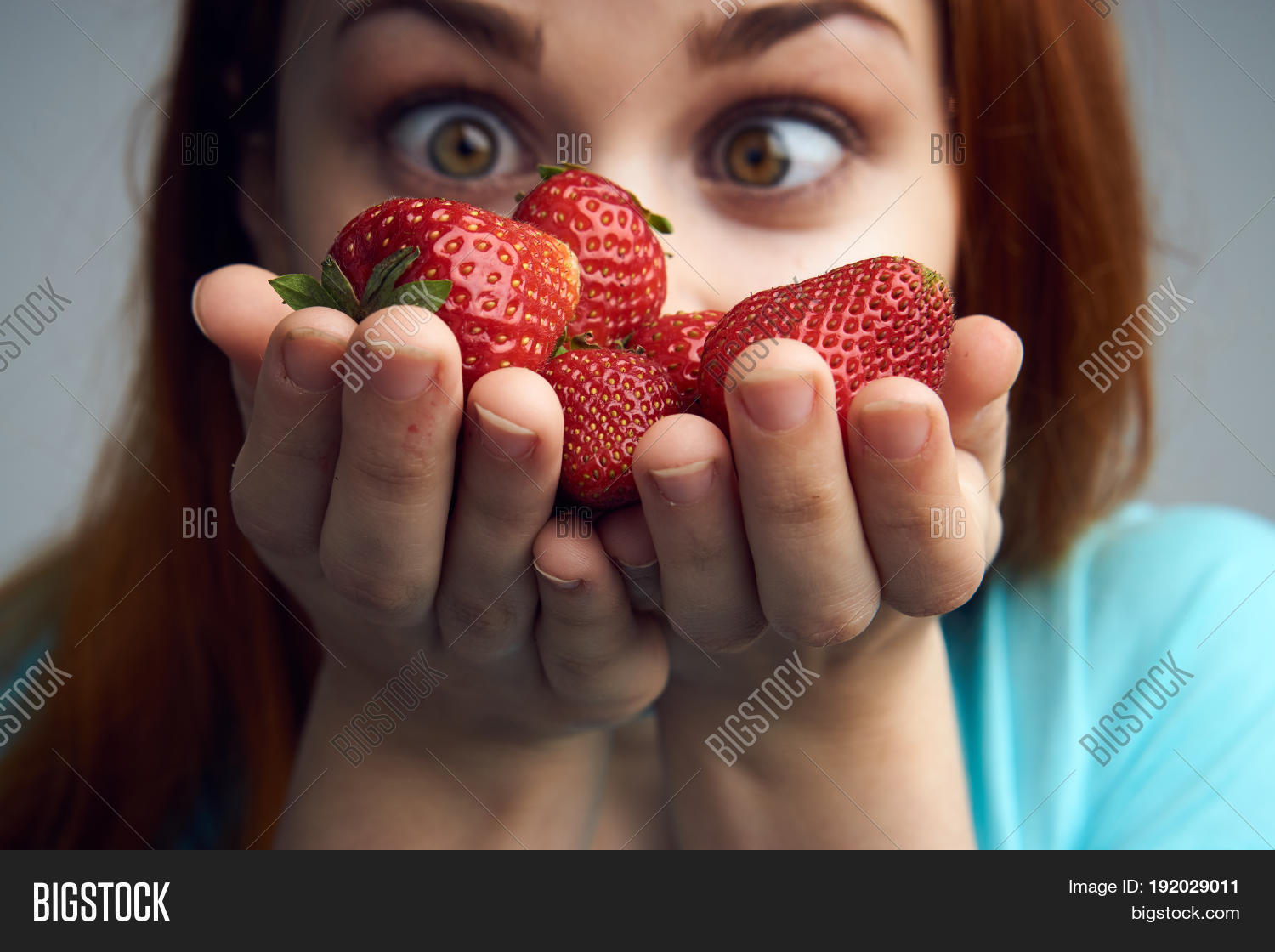 Handful Strawberries, Image & Photo (Free Trial) | Bigstock