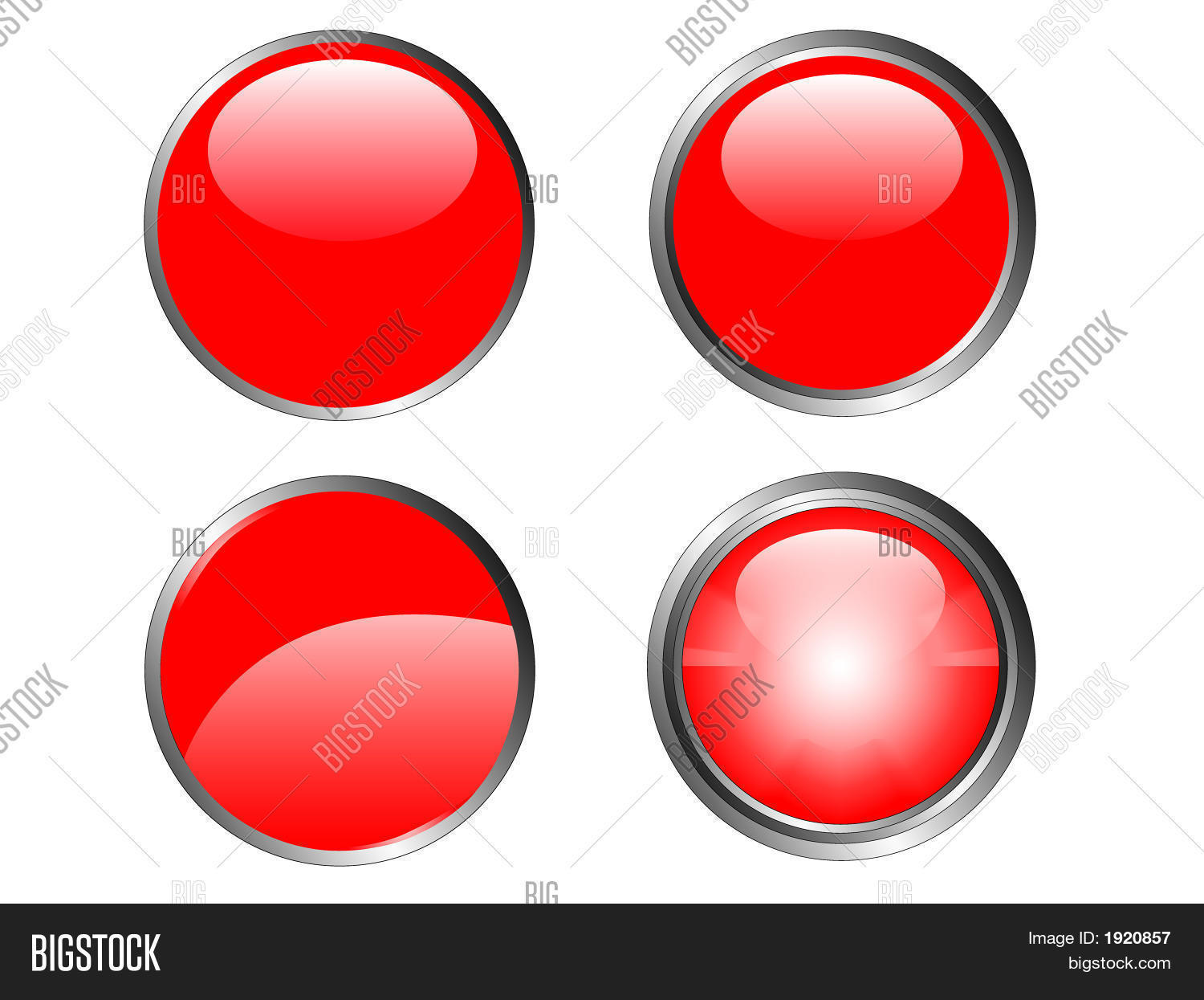 4 Classy Red Buttons Vector & Photo (Free Trial) | Bigstock