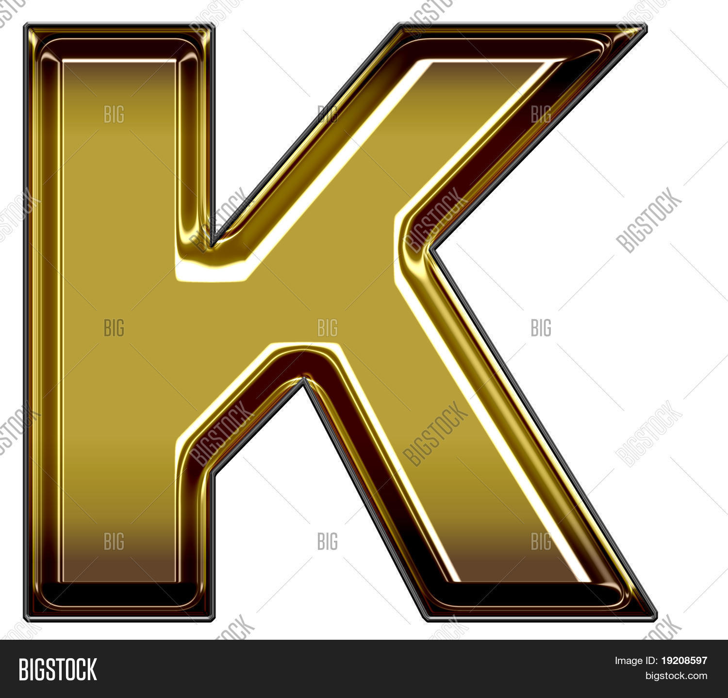 Gold Upper Case K Image & Photo (Free Trial) | Bigstock