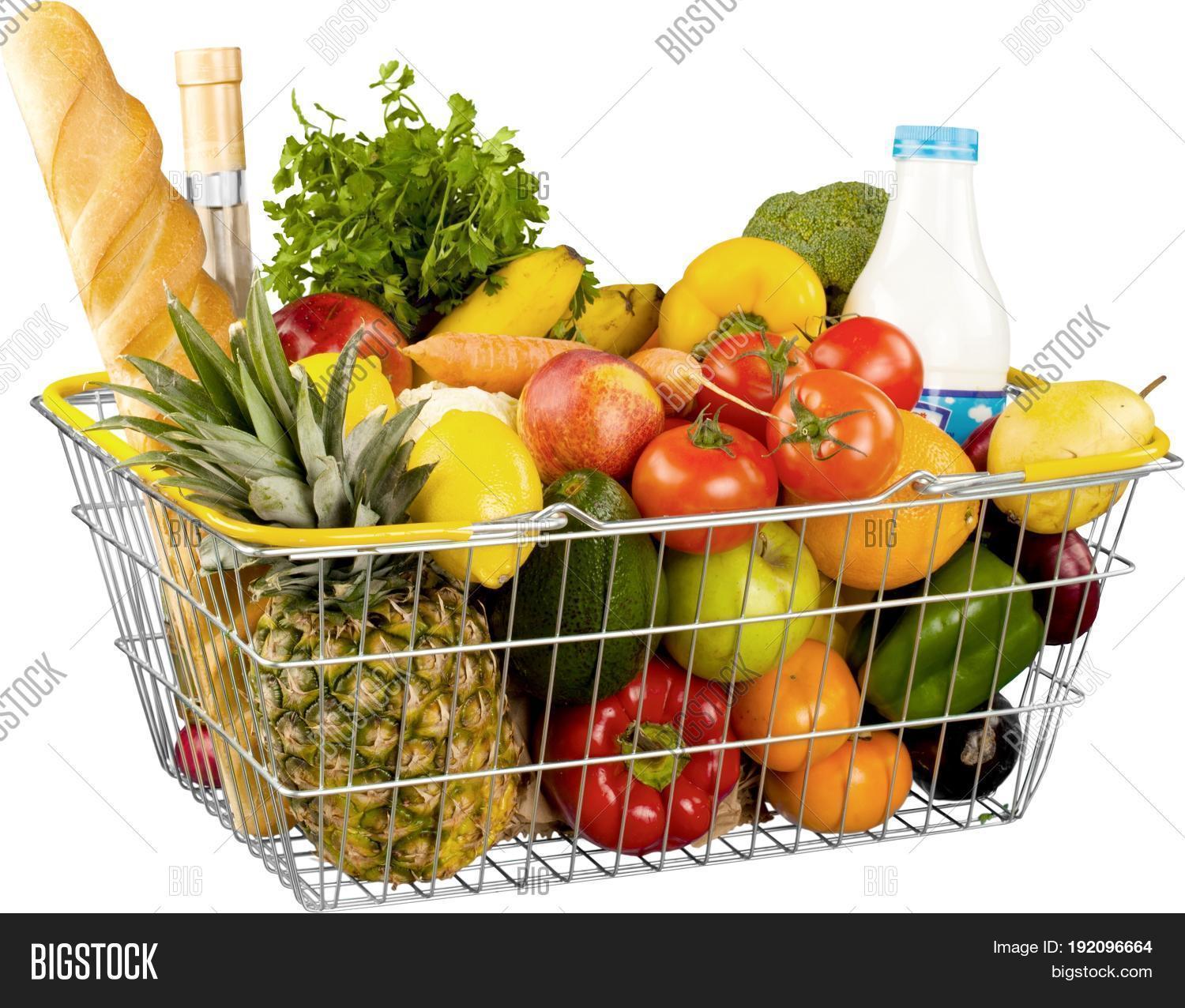 Basket Groceries Image & Photo (Free Trial) | Bigstock