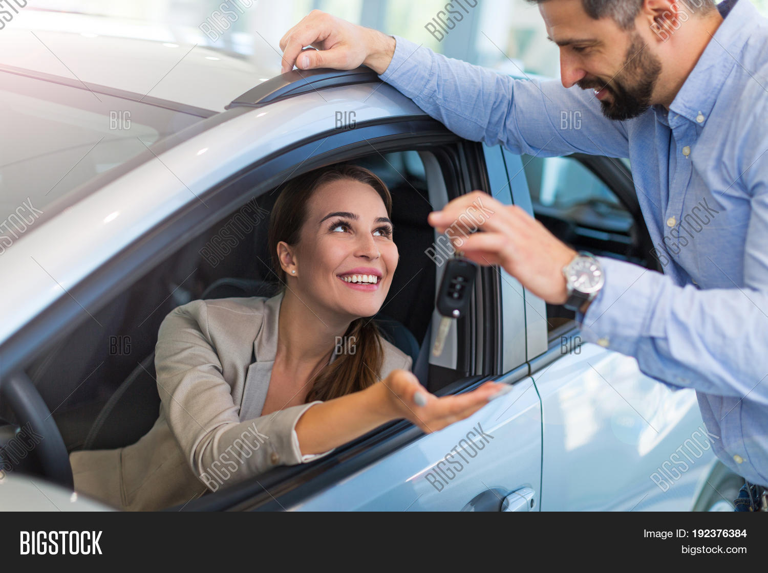 Woman Receiving Car Image & Photo (Free Trial) | Bigstock