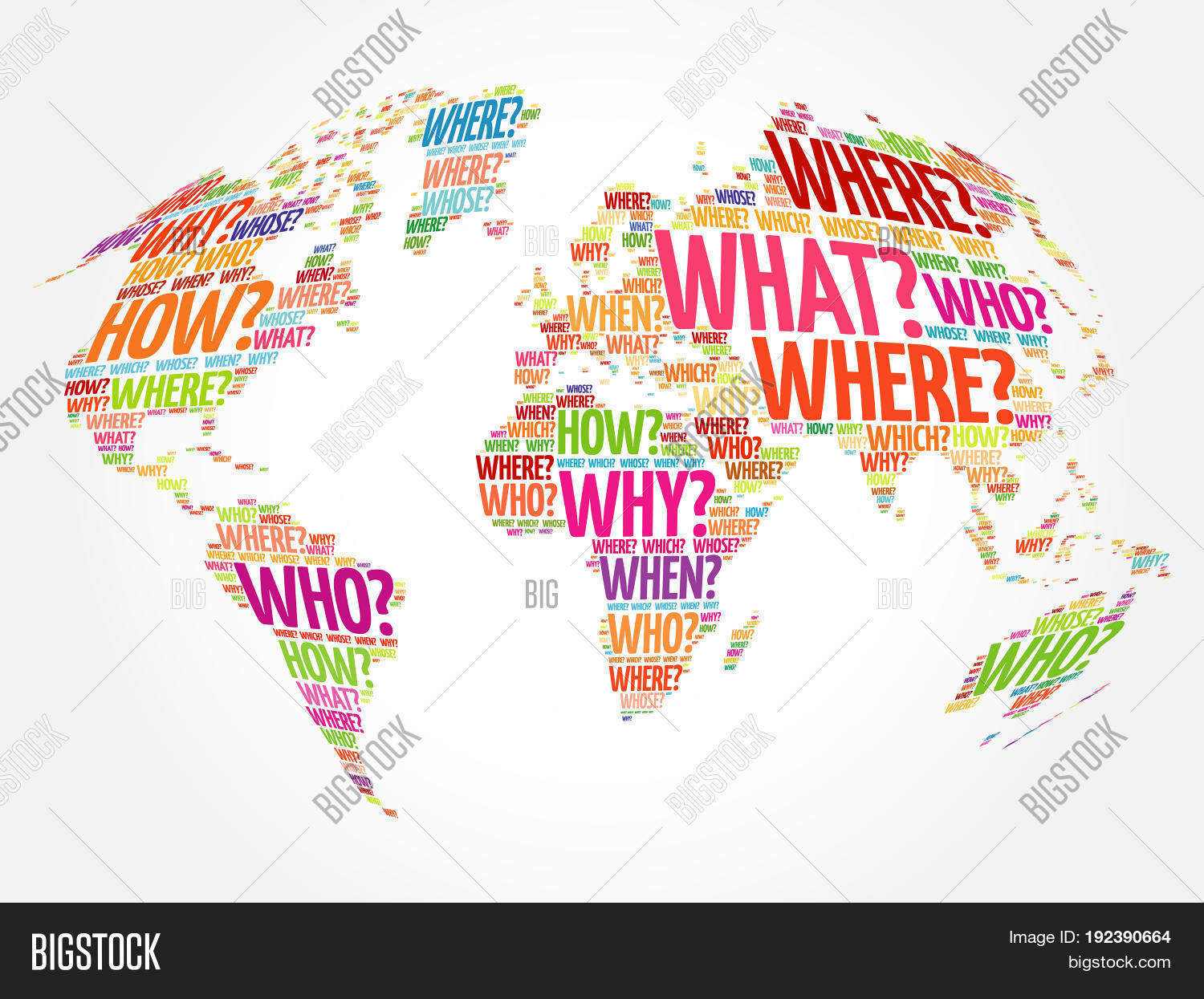 Question Words World Image & Photo (Free Trial) | Bigstock