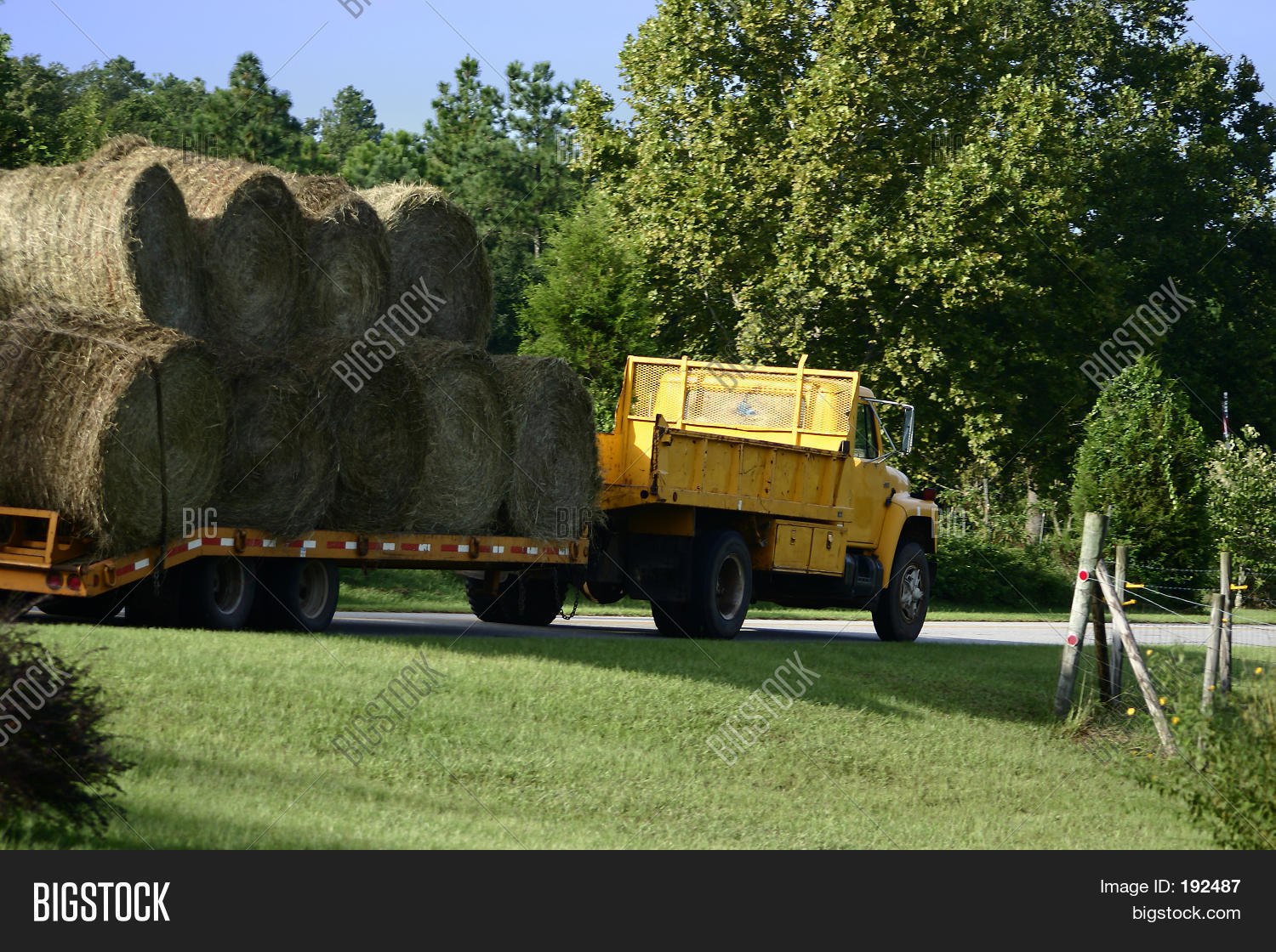Hauling Hay Rolls Copy Image & Photo (Free Trial) | Bigstock