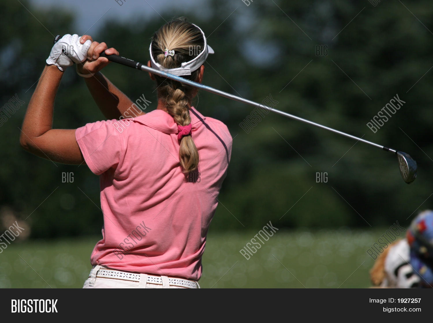 Lady Golf Swing Over Image & Photo (Free Trial) | Bigstock