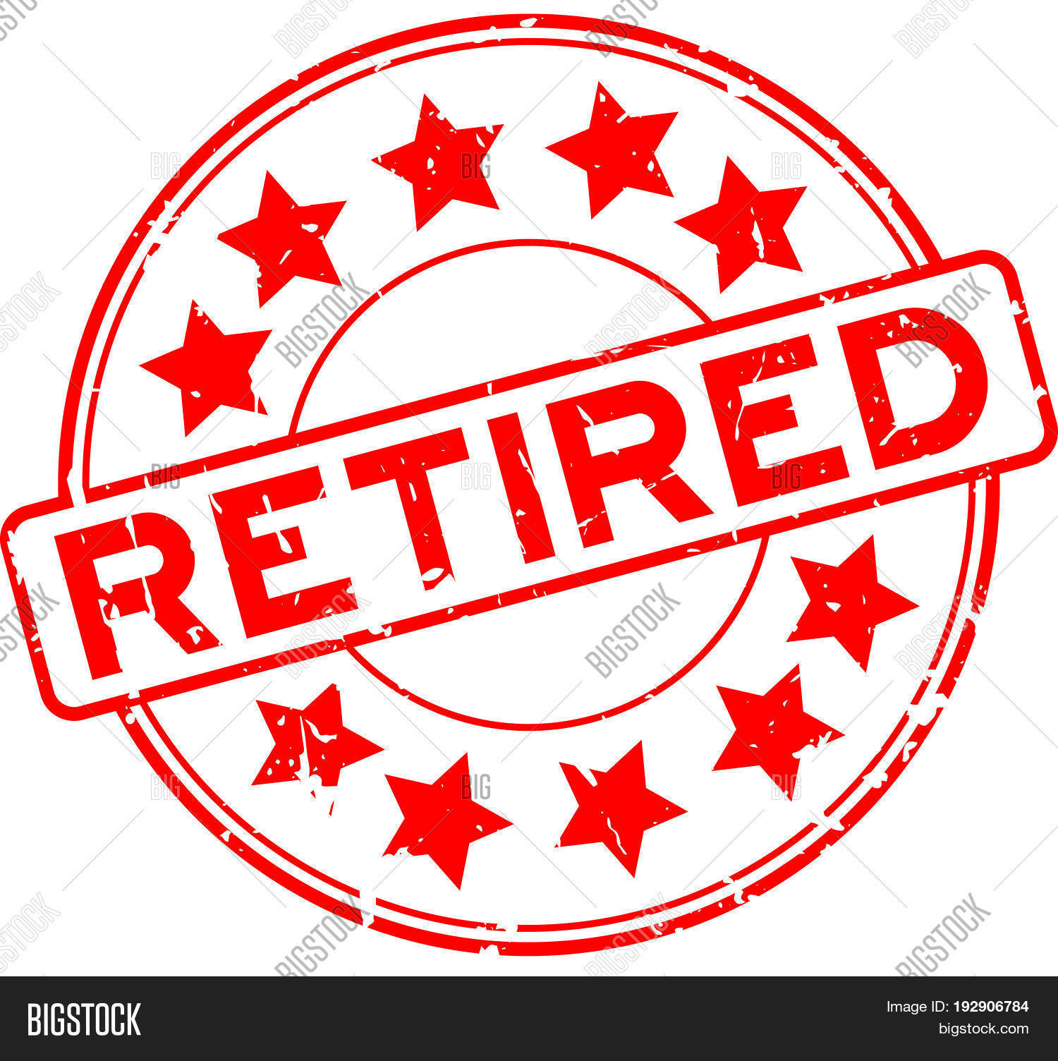 Grunge Red Retired Vector & Photo (Free Trial) | Bigstock