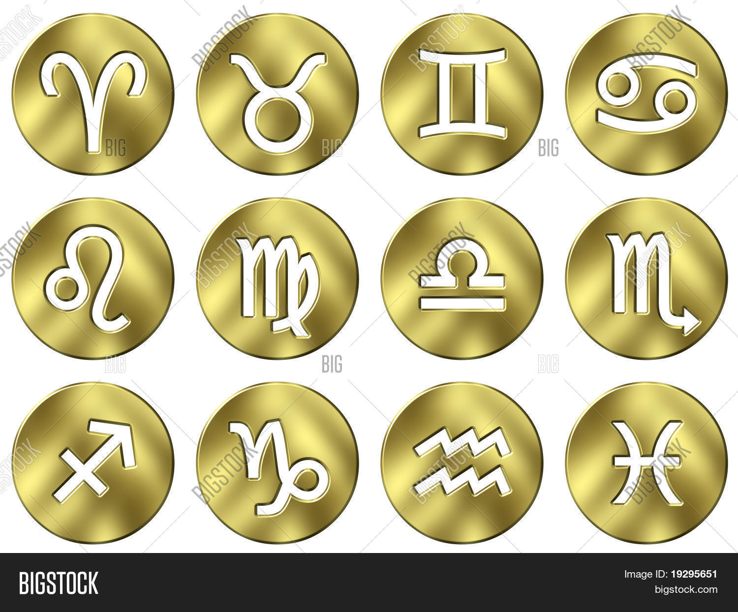 3d Golden Zodiac Signs Image & Photo (Free Trial) | Bigstock