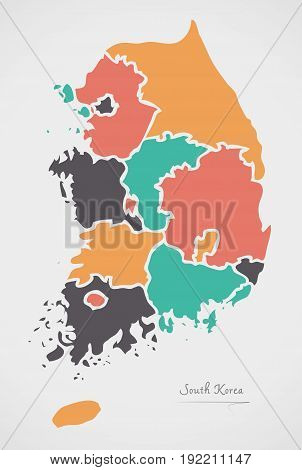 South Korea Map States Image & Photo (Free Trial) | Bigstock