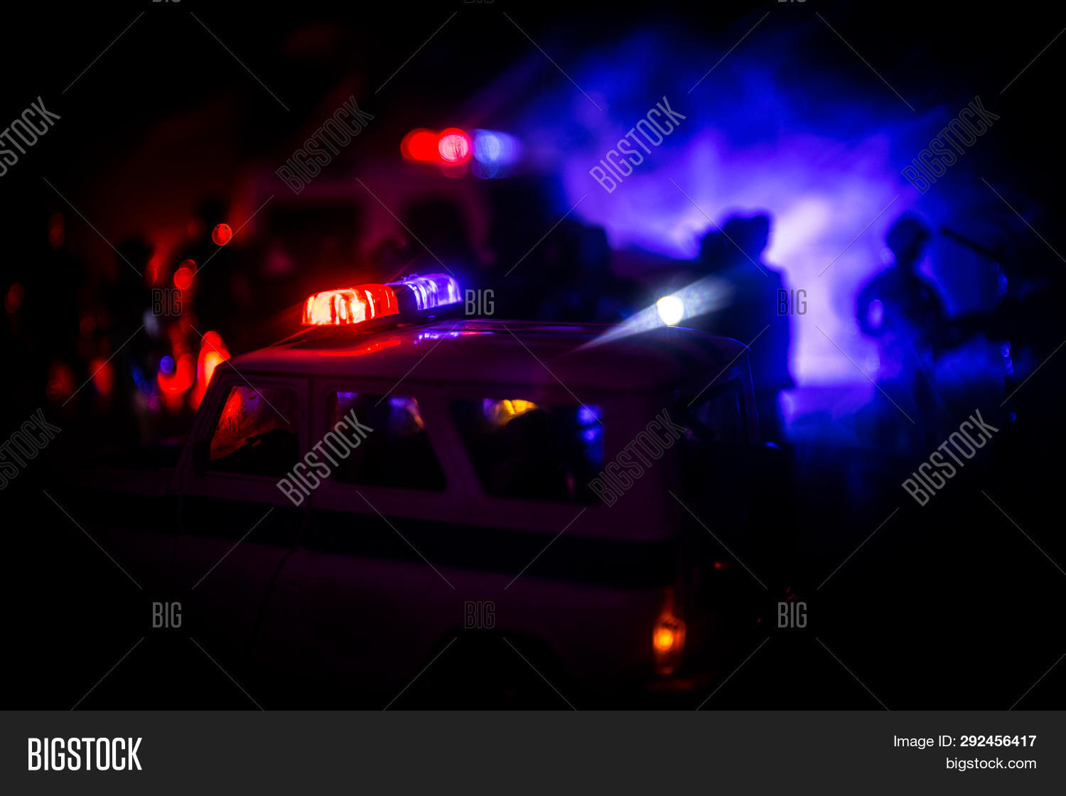 Police Cars Night. Image & Photo (Free Trial) | Bigstock