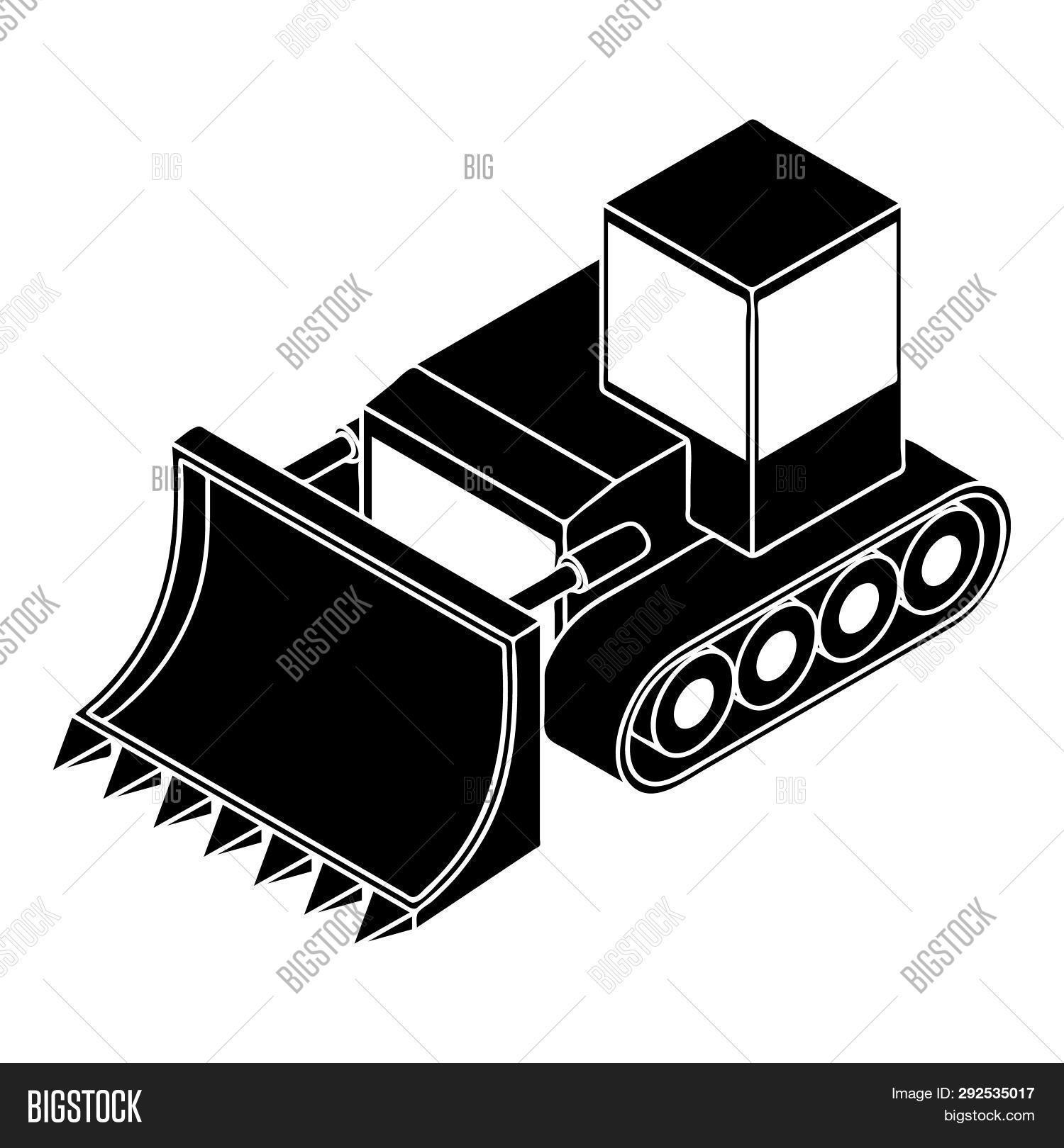 Bulldozer Icon. Simple Image & Photo (Free Trial) | Bigstock