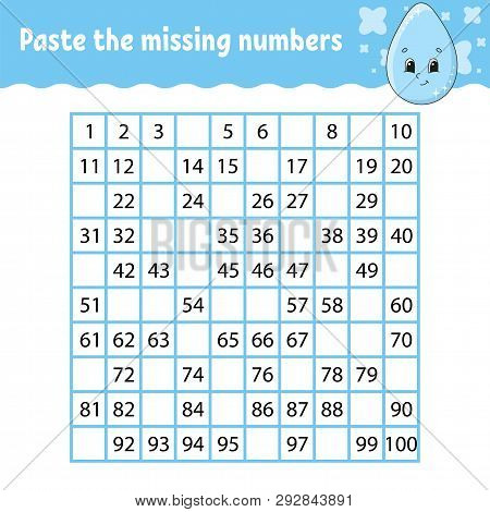 Paste Missing Numbers Vector & Photo (Free Trial) | Bigstock