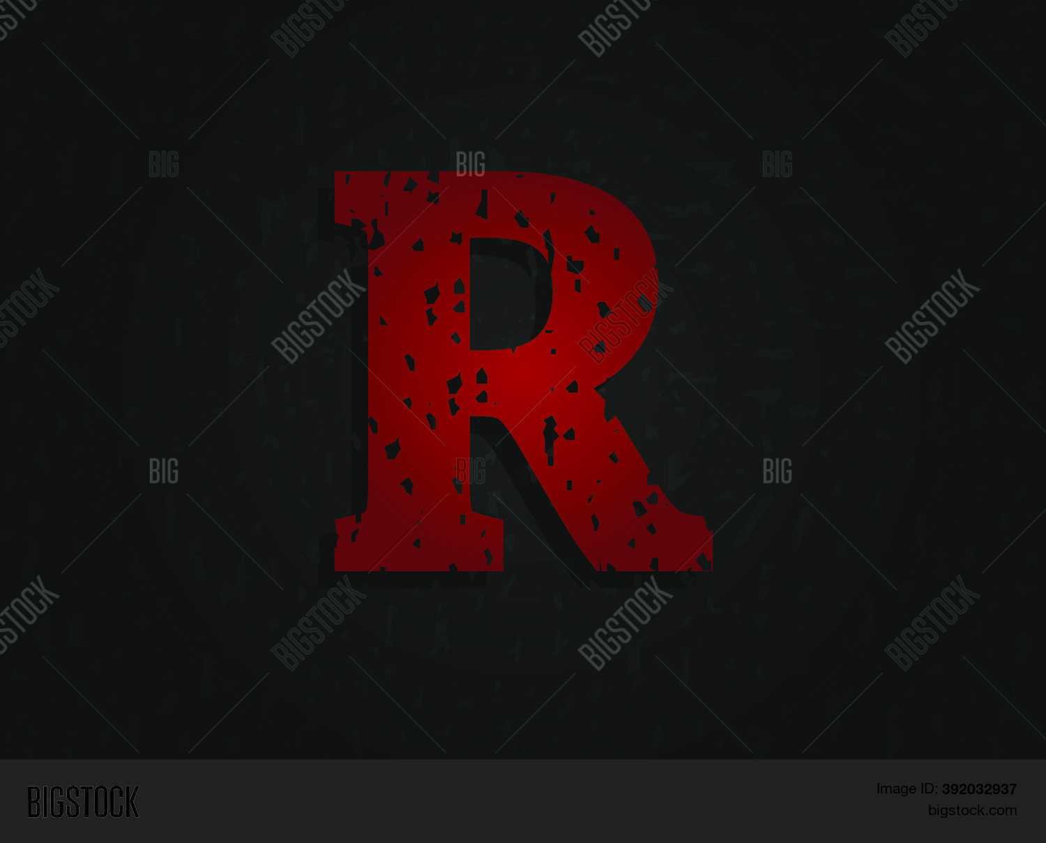 R Vector Red Letter Vector & Photo (Free Trial) | Bigstock