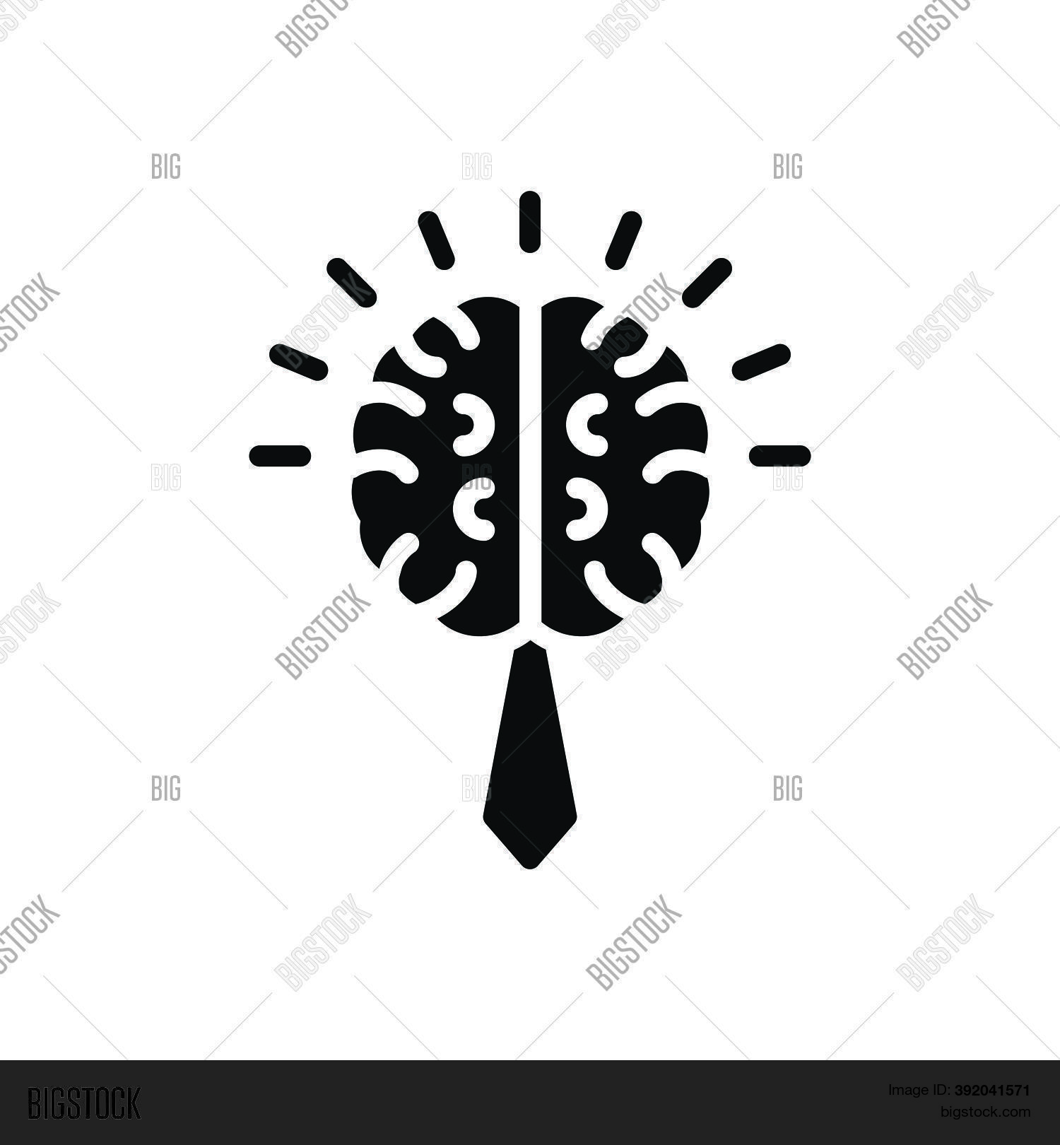 Black Solid Icon Mind Vector & Photo (Free Trial) | Bigstock