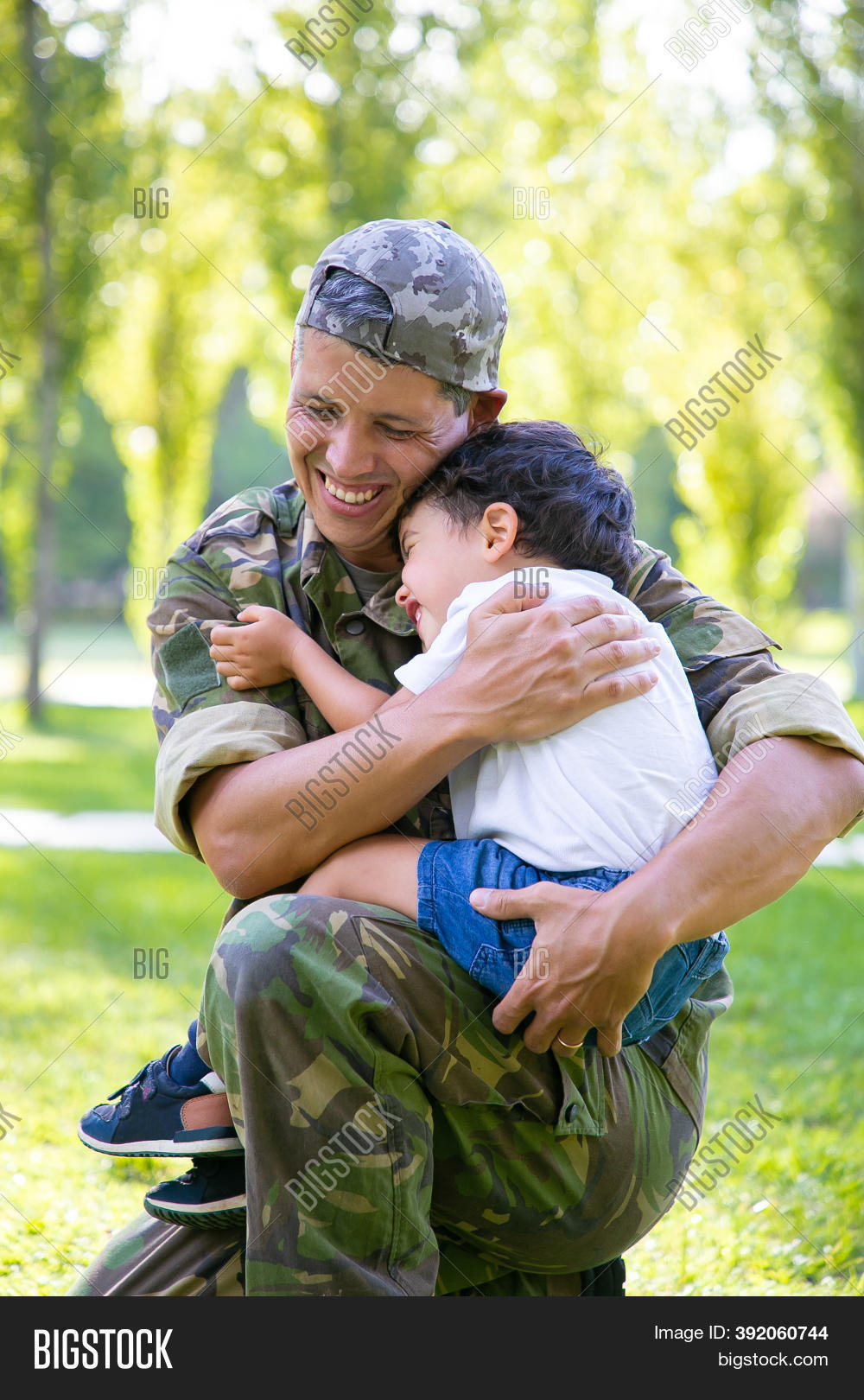 Cheerful Military Dad Image & Photo (Free Trial) | Bigstock