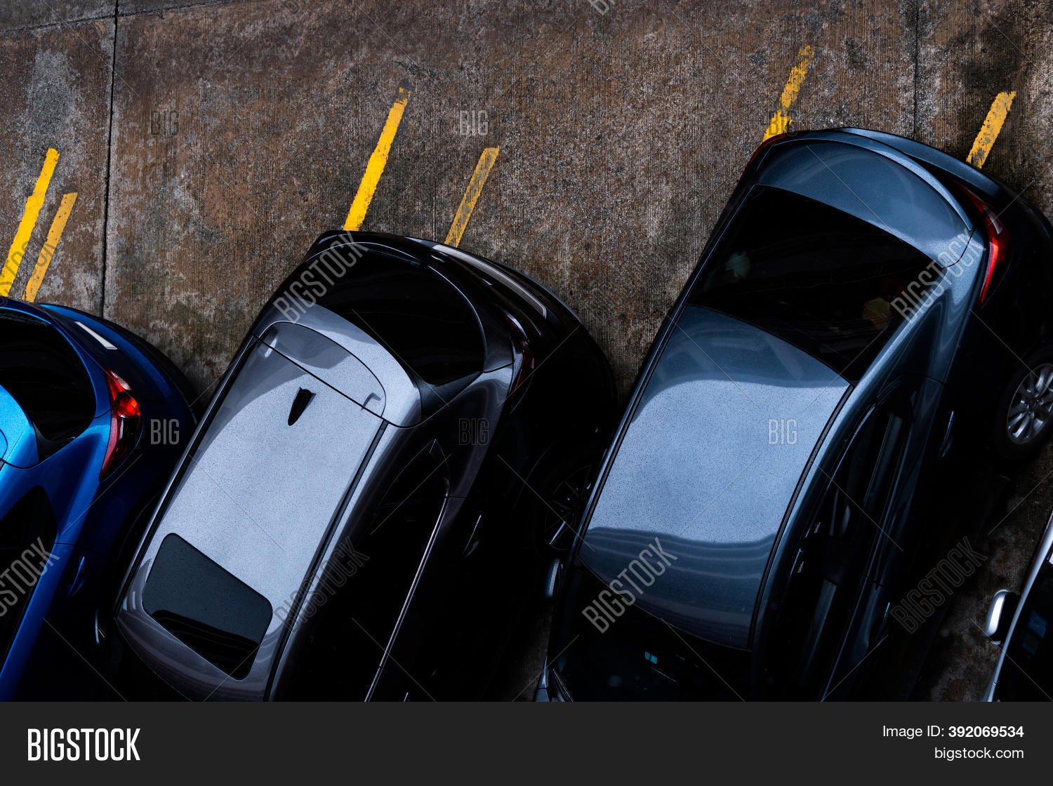 Top View Car Parked Image & Photo (Free Trial) | Bigstock