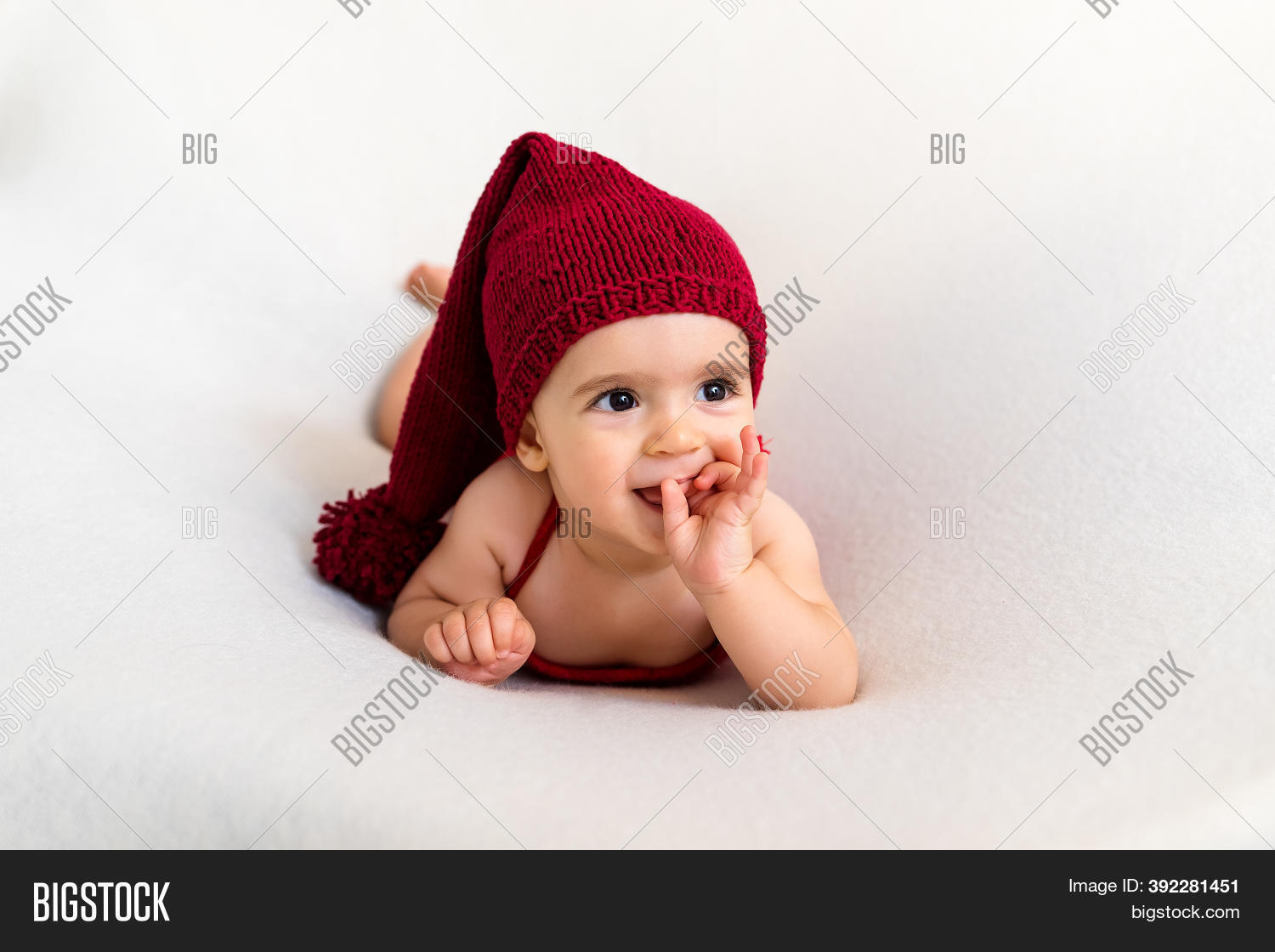 Cute Newborn Baby Red Image & Photo (Free Trial) | Bigstock
