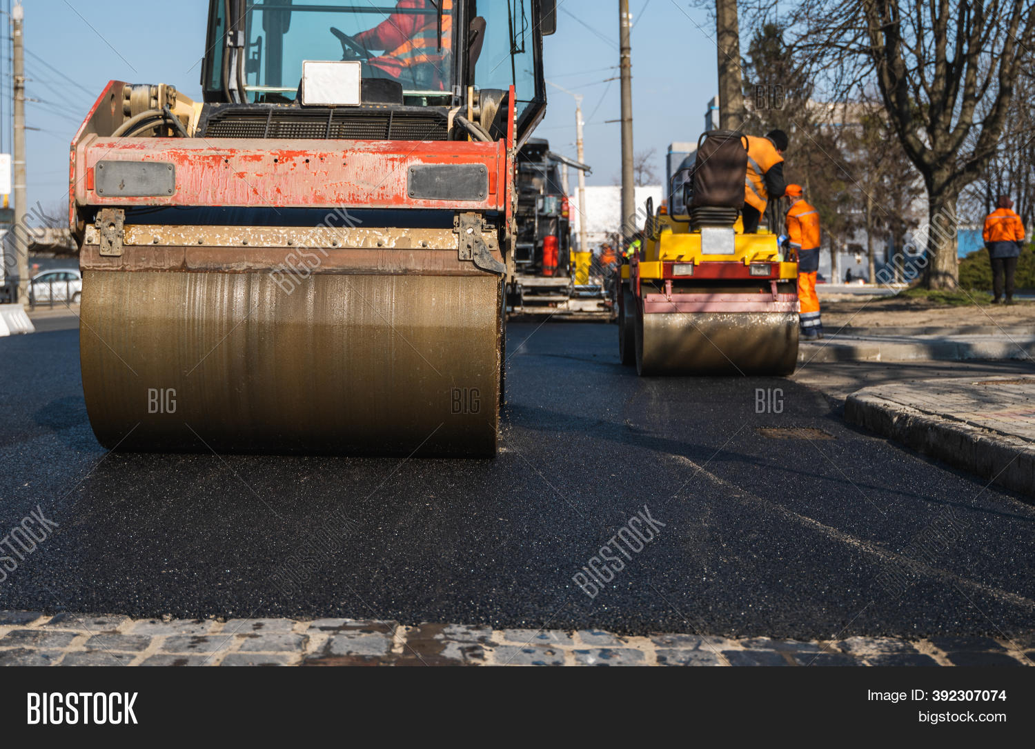 Asphalt Road Roller Image & Photo (Free Trial) | Bigstock
