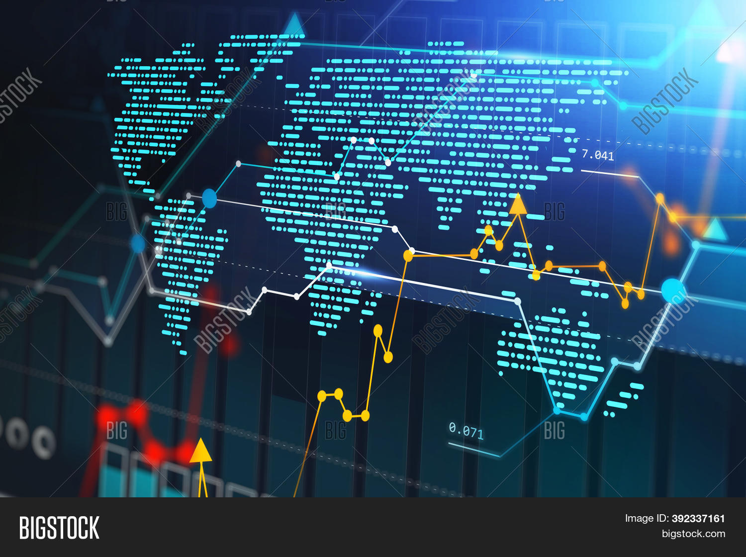 Digital World Map Image & Photo (Free Trial) | Bigstock