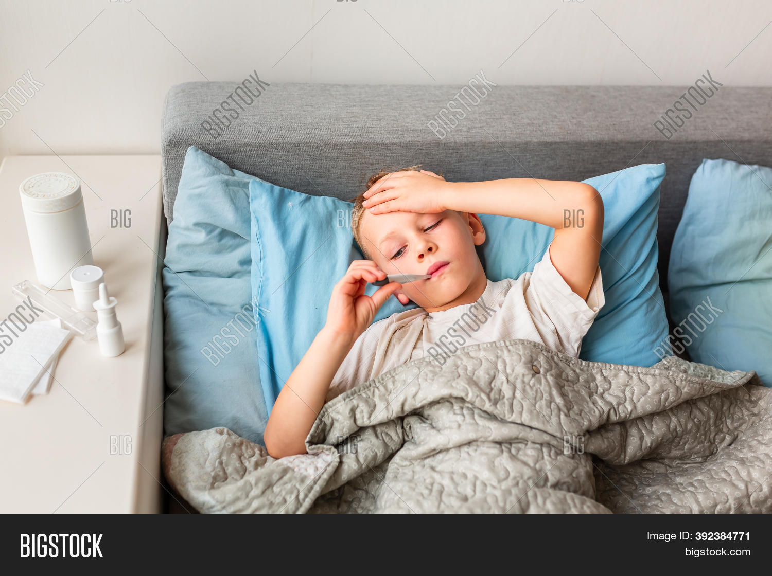 Sick Little Boy High Image & Photo (Free Trial) | Bigstock