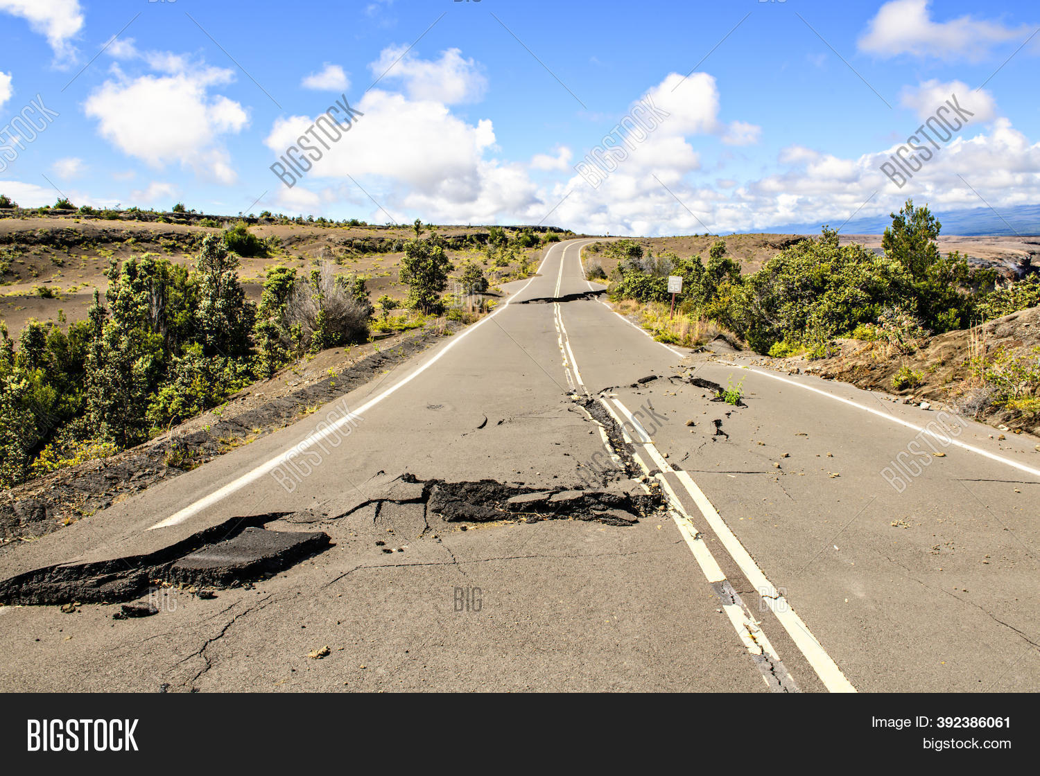 Damaged Asphalt Road Image & Photo (Free Trial) | Bigstock