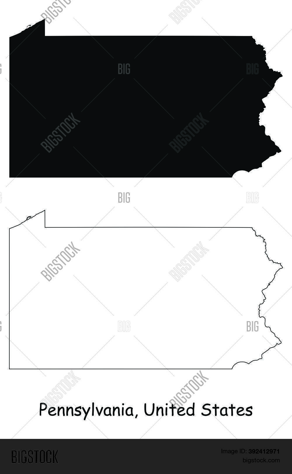 Pennsylvania Pa State Vector & Photo (Free Trial) | Bigstock