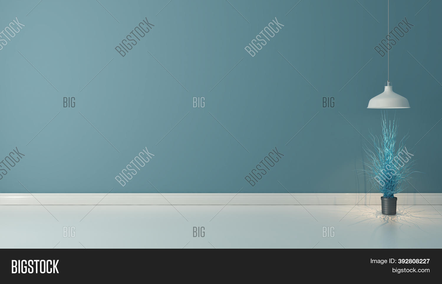 Empty Room Light Blue Image & Photo (Free Trial) | Bigstock