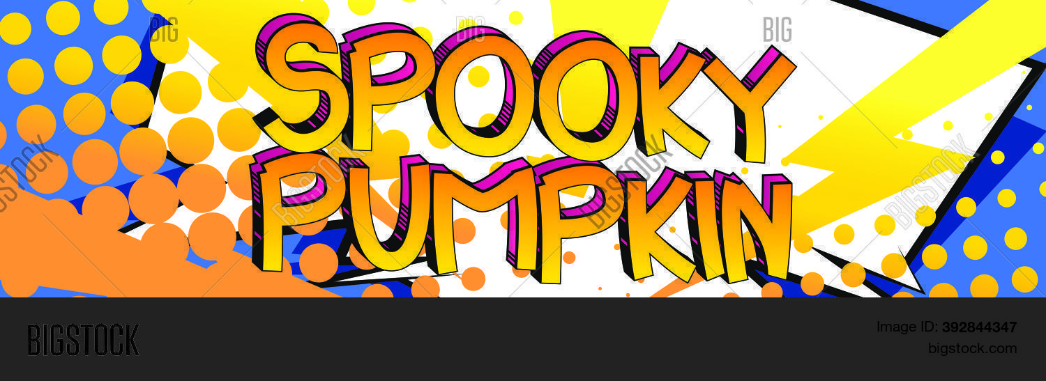 Spooky Pumpkin Comic Vector & Photo (Free Trial) | Bigstock