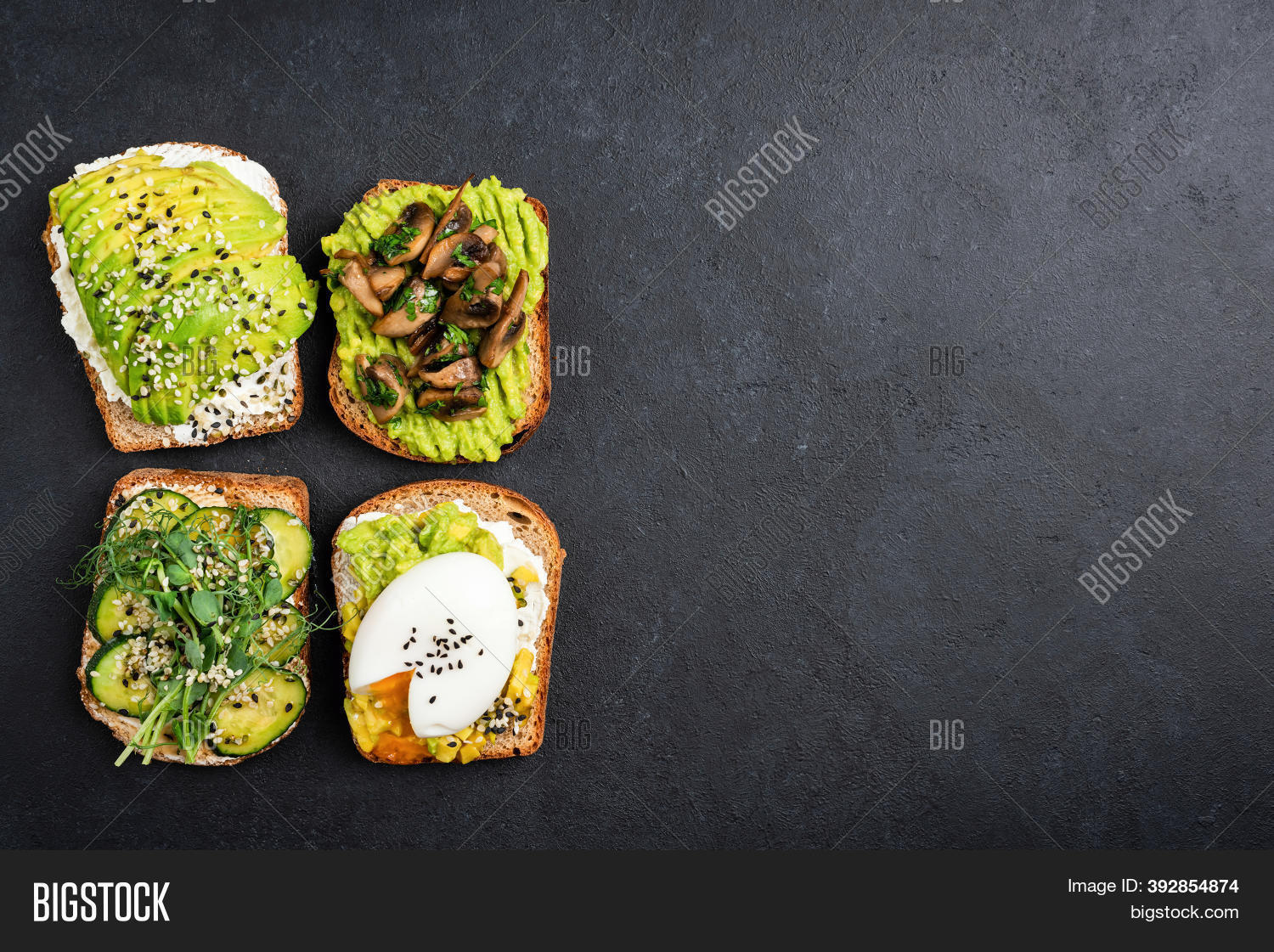 Set Avocado Toasts Image & Photo (Free Trial) | Bigstock
