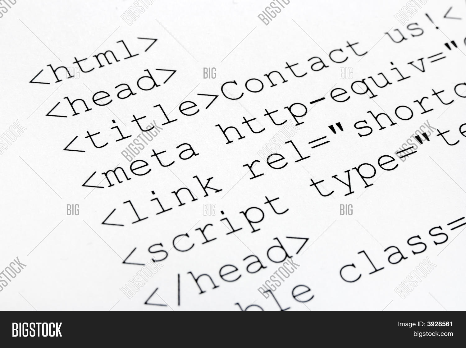 Printed Internet Html Image & Photo (Free Trial) | Bigstock