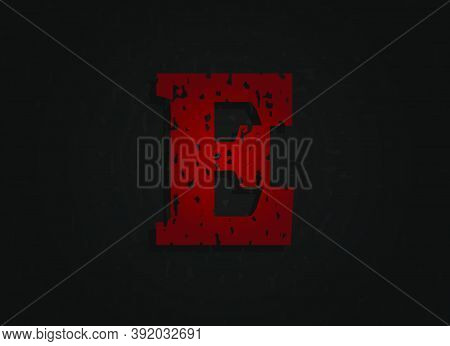 E Vector Red Letter Vector & Photo (Free Trial) | Bigstock