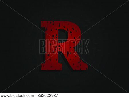 R Vector Red Letter Vector & Photo (Free Trial) | Bigstock