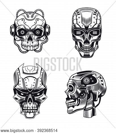 Robot Skulls Vector Vector & Photo (Free Trial) | Bigstock