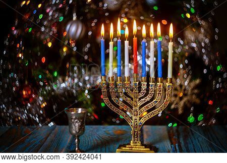 Menorah Burning Image & Photo (Free Trial) | Bigstock