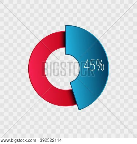 45 Percent Pie Chart Vector & Photo (Free Trial) | Bigstock