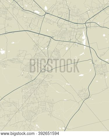 Detailed Map Katowice Vector & Photo (Free Trial) | Bigstock