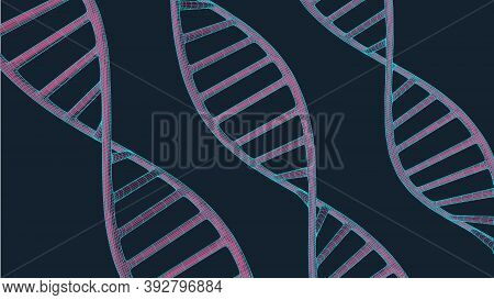 Grey Dna Polygon Line Vector & Photo (Free Trial) | Bigstock