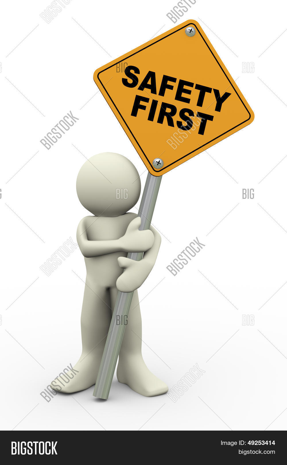 3D Man Safety First Image & Photo (Free Trial) | Bigstock