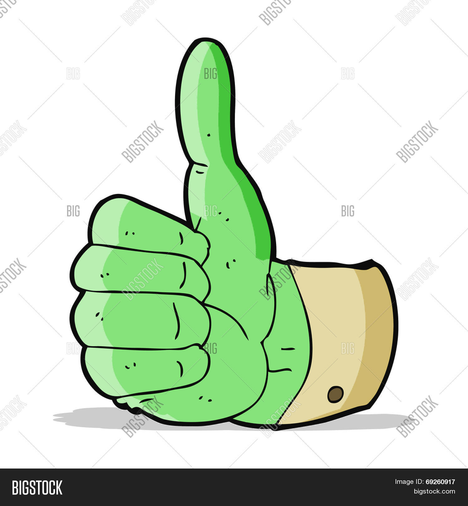 Cartoon Thumbs Symbol Vector & Photo (Free Trial) | Bigstock