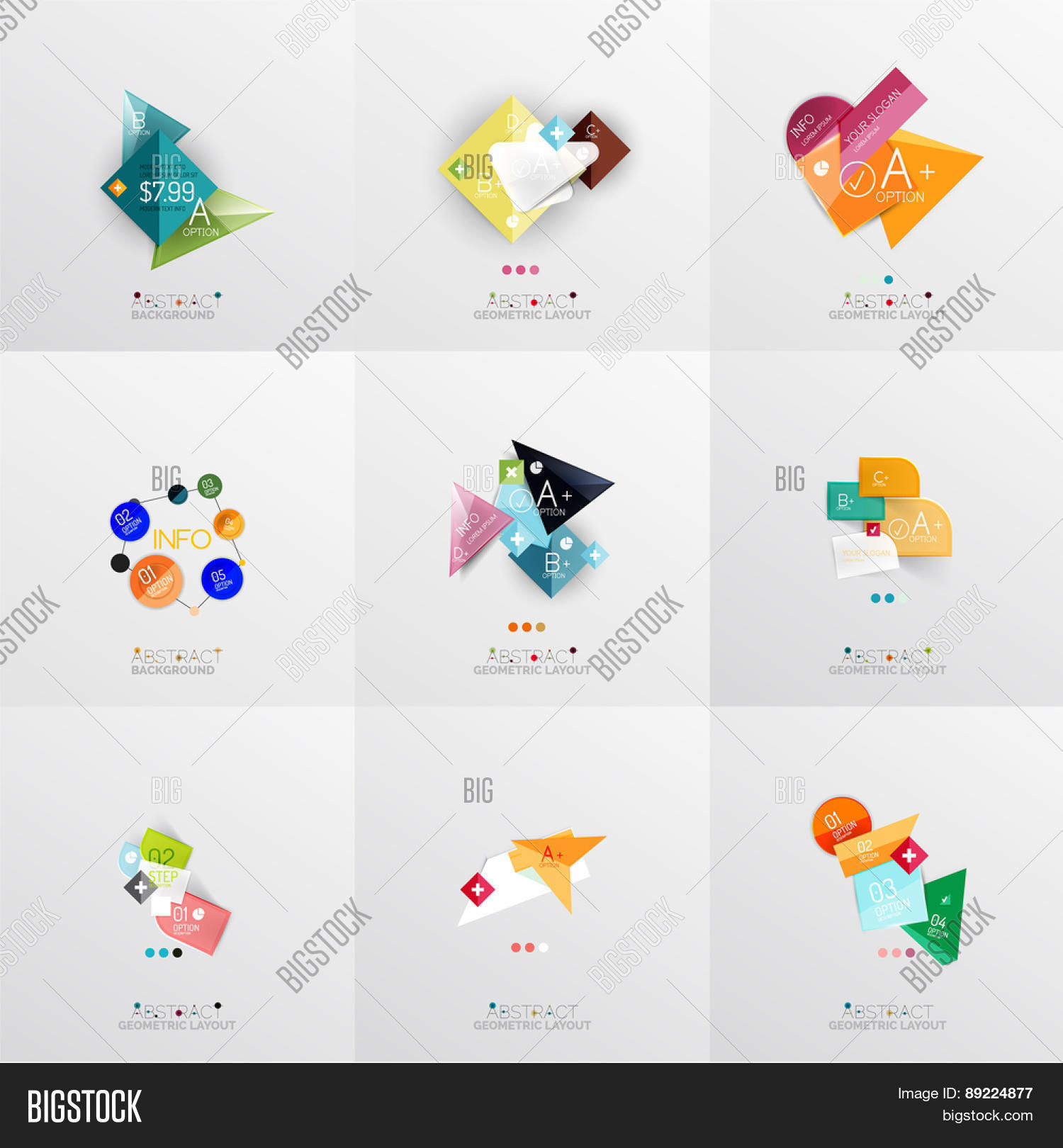 Set Paper Graphic Vector & Photo (Free Trial) | Bigstock
