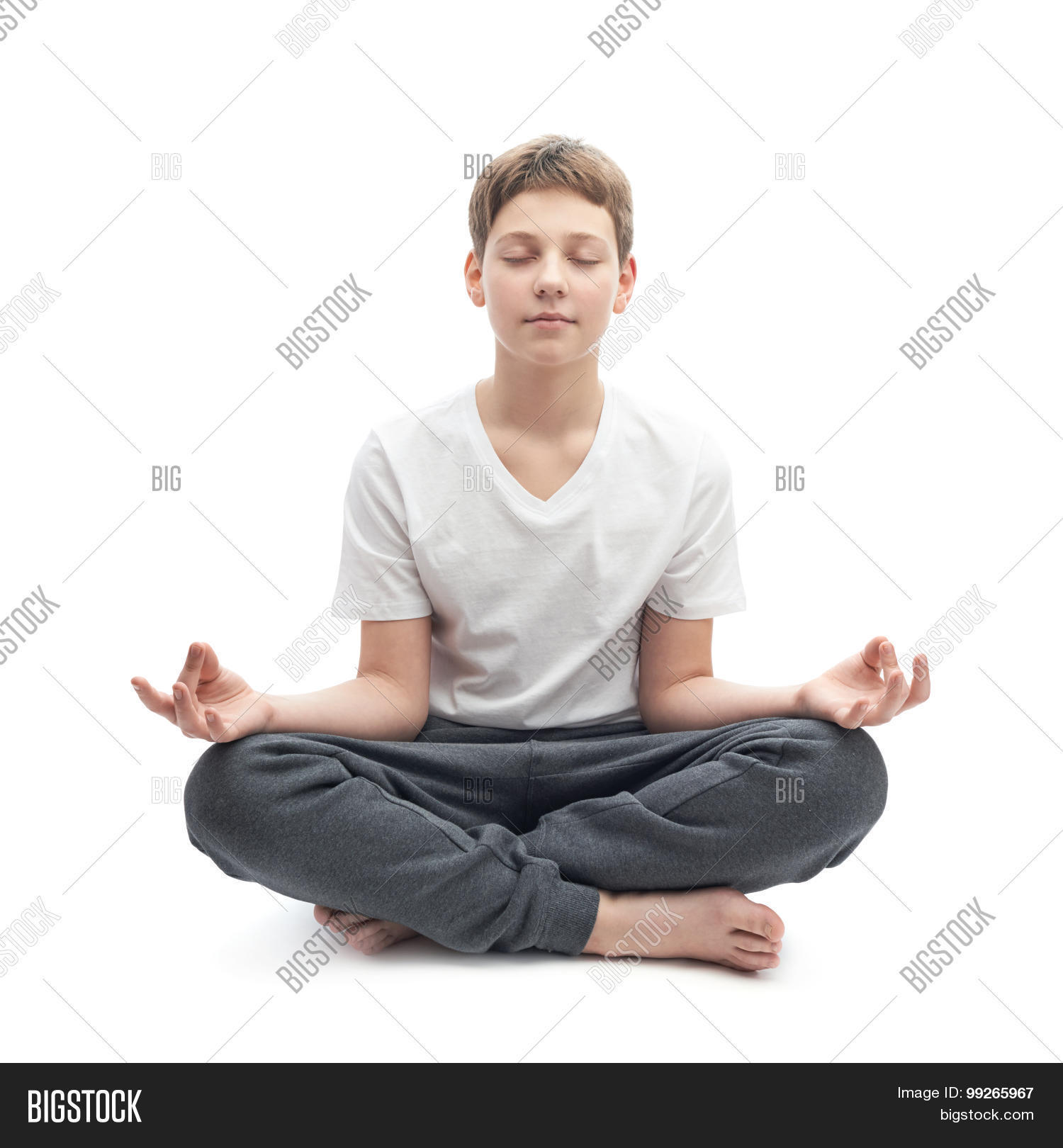 Young Boy Meditating Image & Photo (Free Trial) | Bigstock