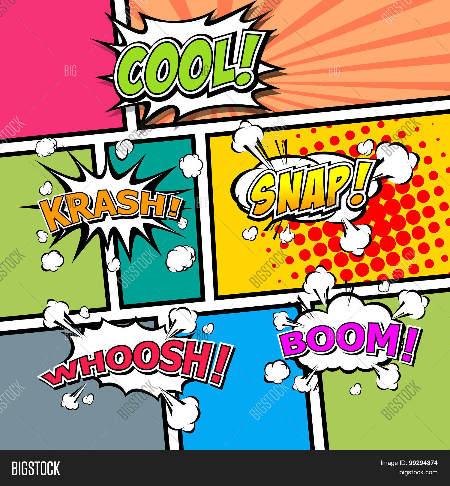 Comic Template Vector Vector & Photo (Free Trial) | Bigstock