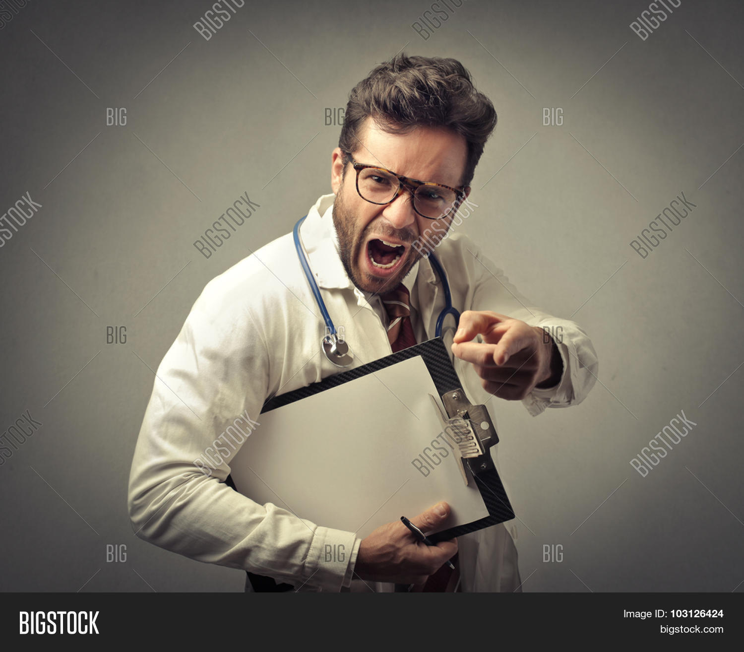 Angry Doctor Screaming Image & Photo (Free Trial) | Bigstock