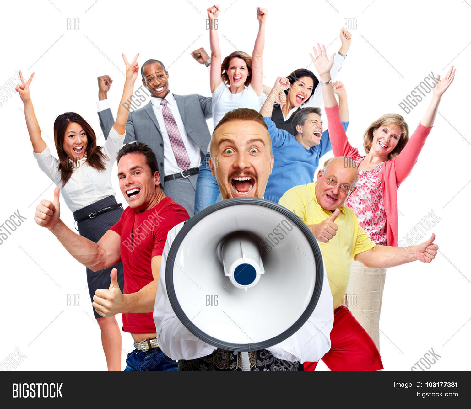 Young Man Talking Loud Image & Photo (Free Trial) | Bigstock