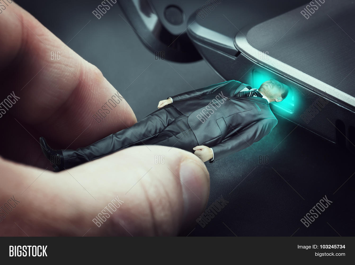 Man Plugged Into Image & Photo (Free Trial) | Bigstock