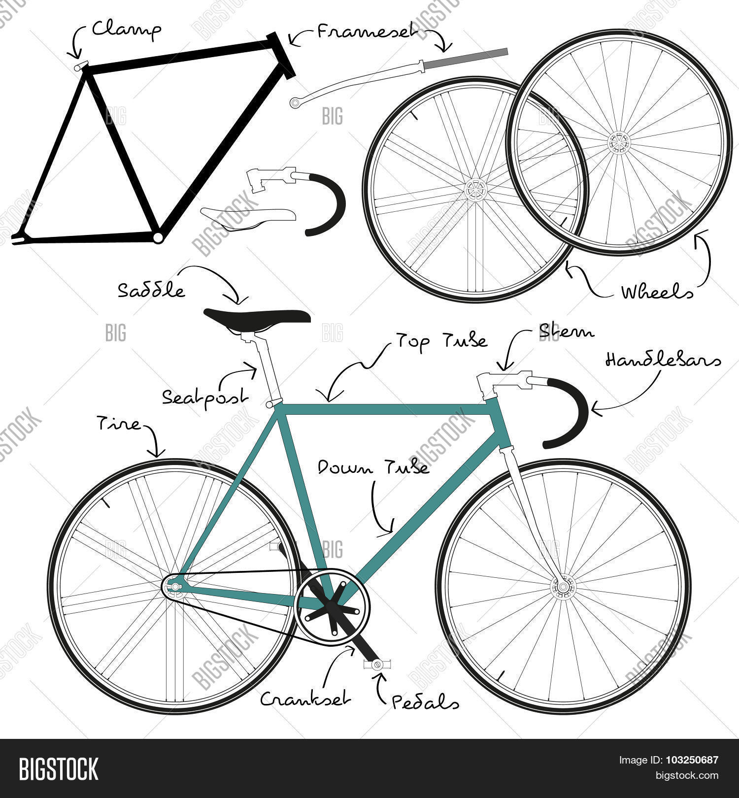 Fixie Bike Vector & Photo (Free Trial) | Bigstock