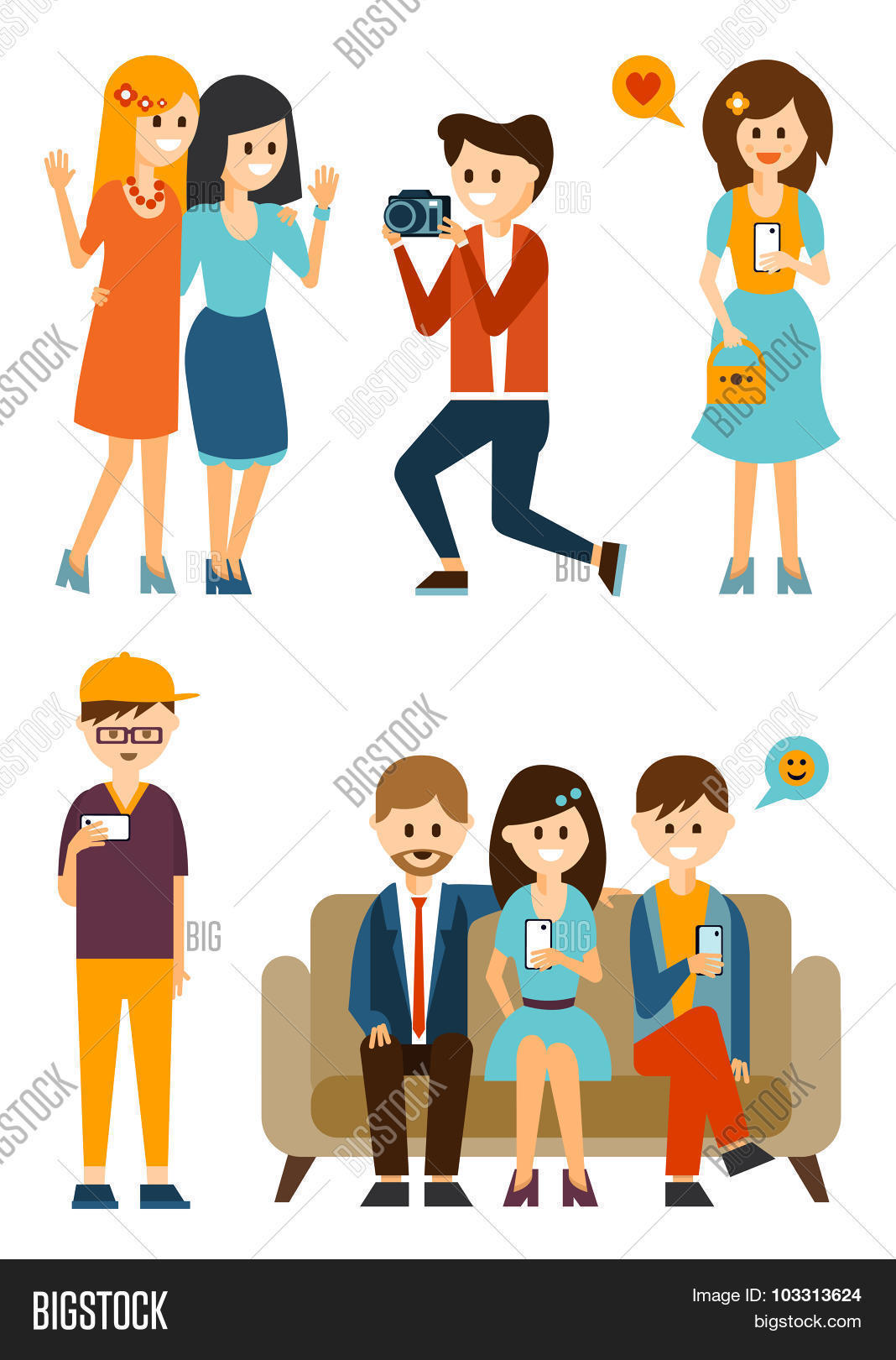 Young People Taking Vector & Photo (Free Trial) | Bigstock